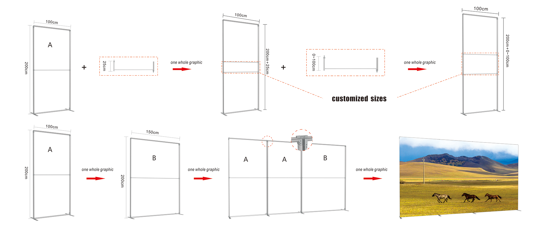 Advertising Portable Aluminum Foldable display Stand from China ...